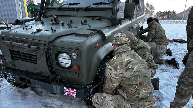 Commandos hit frozen roads of the Arctic during sub-zero driver training