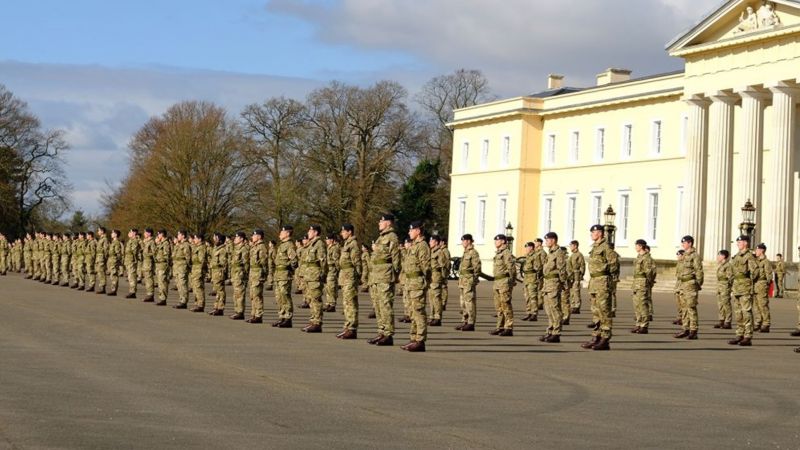 New-Look Parade As Officer Cadets Pass Through Sandhurst During Pandemic