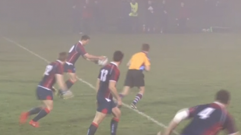Royal Navy Rugby Team See Victory In Foggy Portsmouth