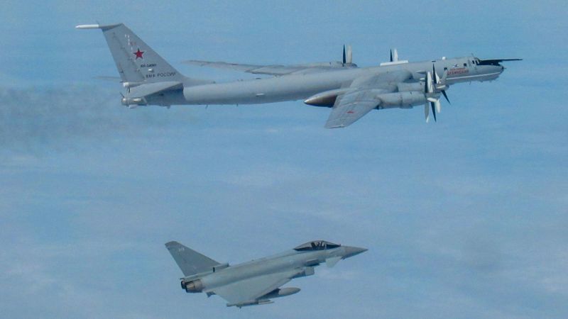 RAF Quick Reaction Alert Typhoon jets intercept Russian aircraft north ...