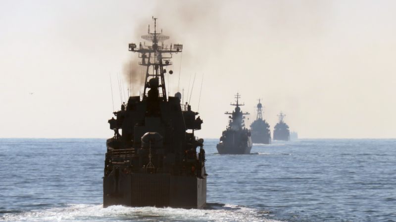 Navy Monitors Russian Warships Through Channel