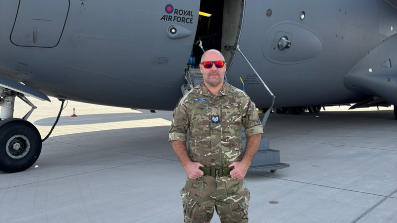 RAF sergeant hailed a hero for running through snow and ice to rescue ...