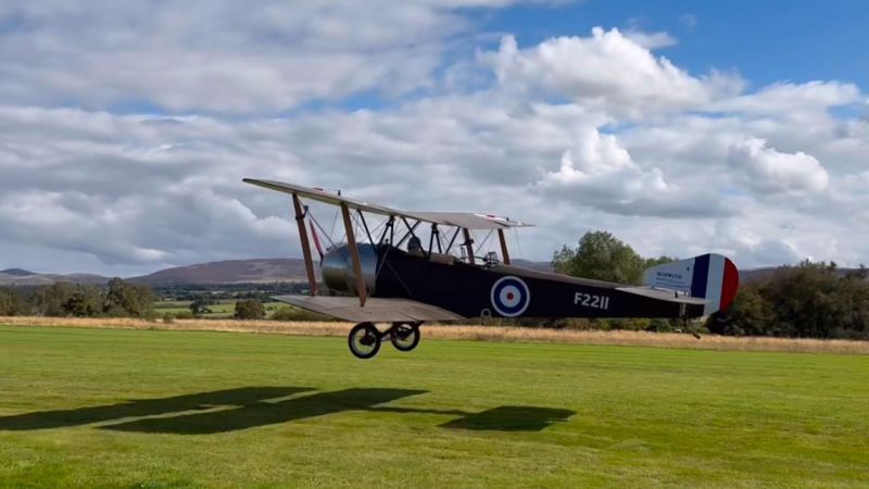 Great War biplane replica Sophie the Strutter takes to the air after 24 ...