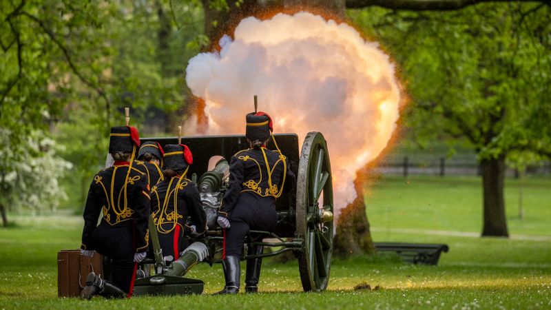 Gun salutes across the UK mark first anniversary of King and Queen's ...