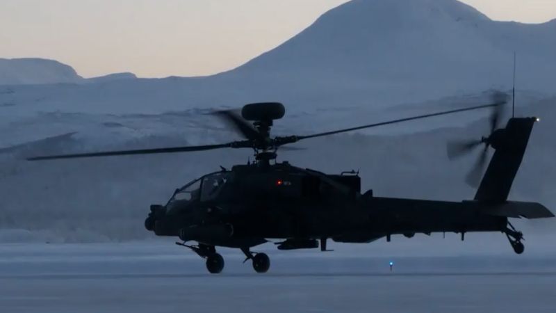 Last hurrah: British Army's Apache Mk1 helicopter flying its final mission