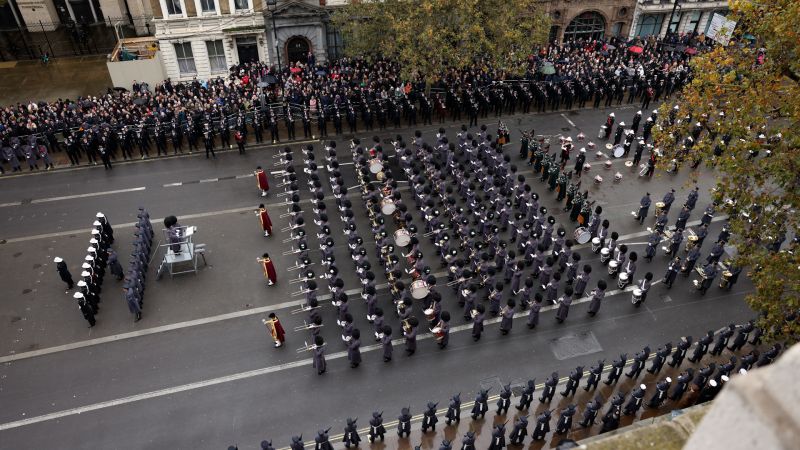 In pictures: Armed Forces march past Cenotaph on Remembrance Sunday