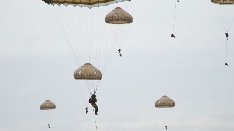 Nato allies parachute, sail and fly into largest French exercise in decades