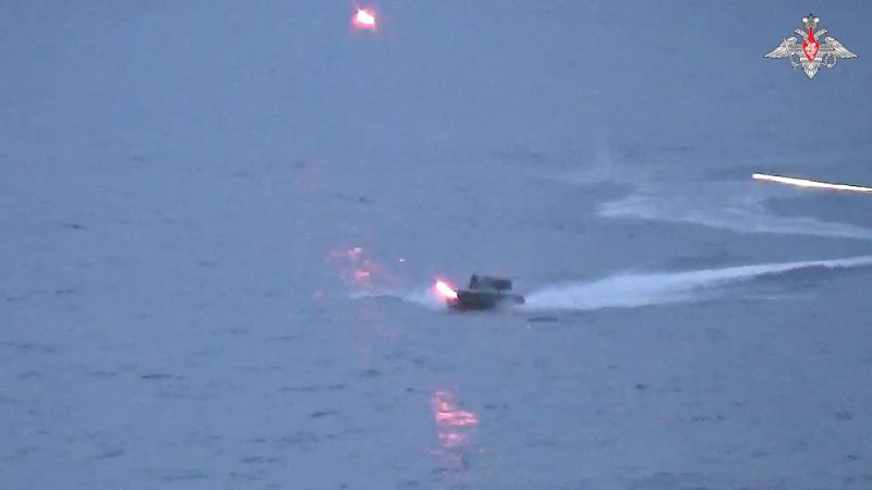 Russia accuses Ukraine of unmanned speedboat attack in the Black Sea