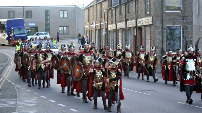 HMS Somerset Drops In On Viking Celebrations In Shetlands