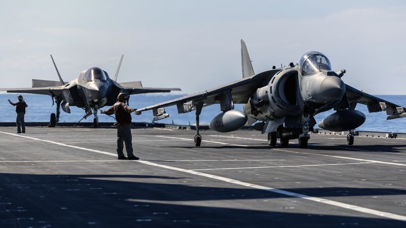 British F-35s meet Italian Harriers as carrier strike groups team up in ...