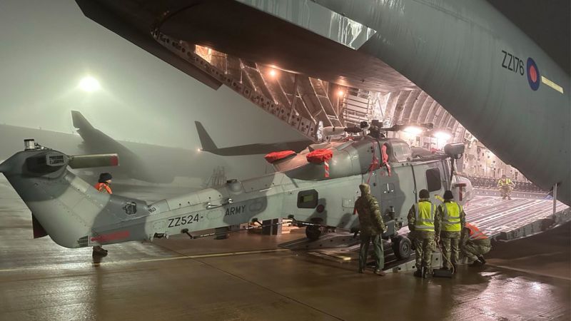 Engineers work through night to ensure Wildcat helicopters arrive for ...