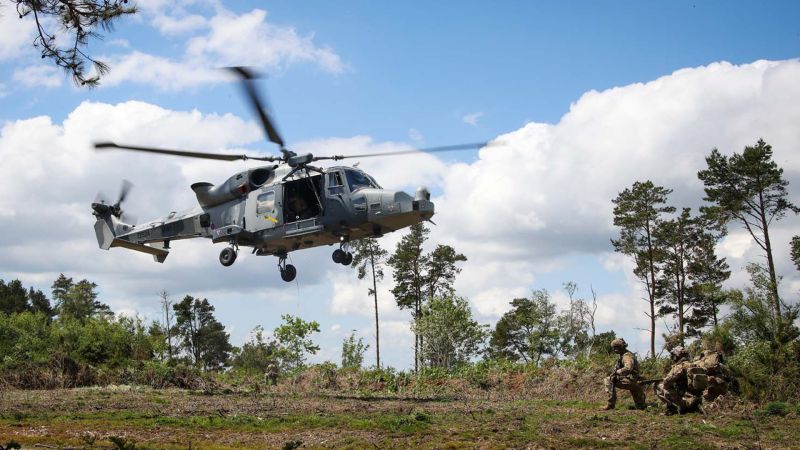 Commando helis and marines conduct raids and rescue drills on Ex ...