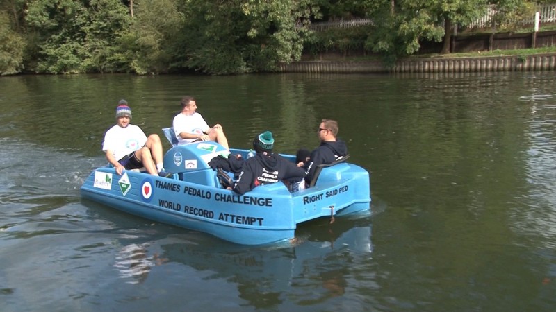 Four Airmen In A Pedalo