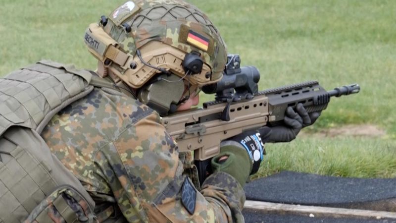 All change: It's SA80 v G36 as British and German troops swap small arms