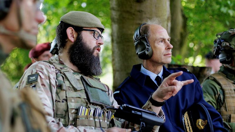 Duke of Edinburgh visits Operation Interflex training grounds