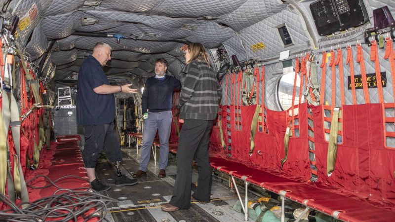 Former RAF Dog Handler Reunited With Chinook Crew That Saved His Life