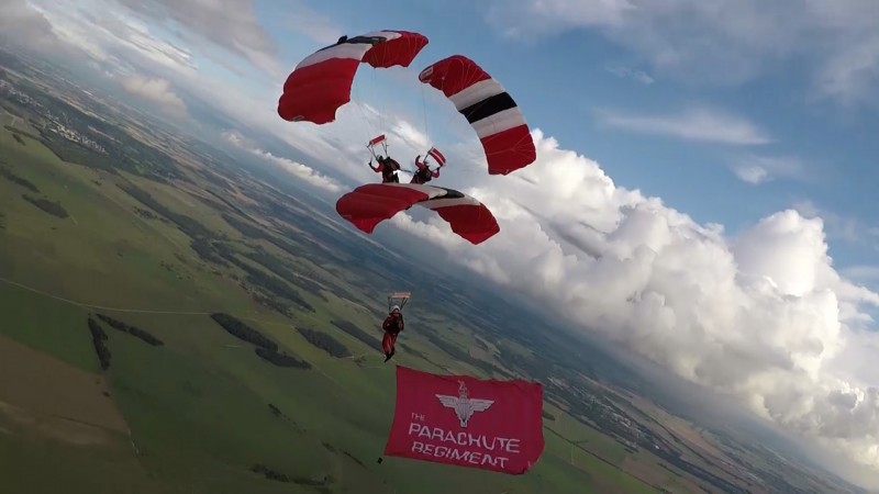 Red Devils Take To The Skies To Honour Former Paratrooper