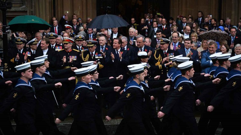 Royal Navy Makes Historic March Into Parliament