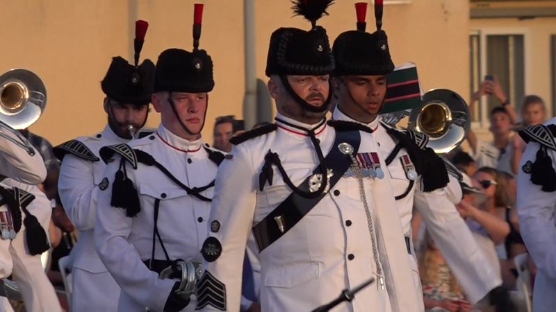 Band and Bugles of The Rifles Sound the Retreat with a twist at Cyprus base