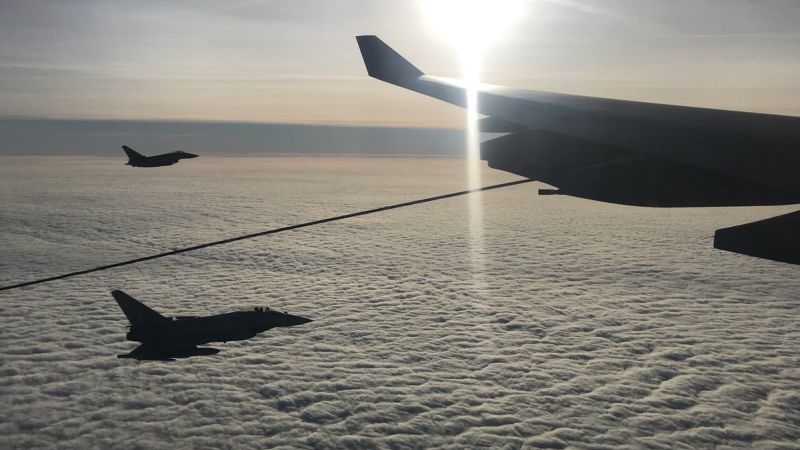 WATCH: Typhoons Intercept Prime Minister's Plane In Demonstration